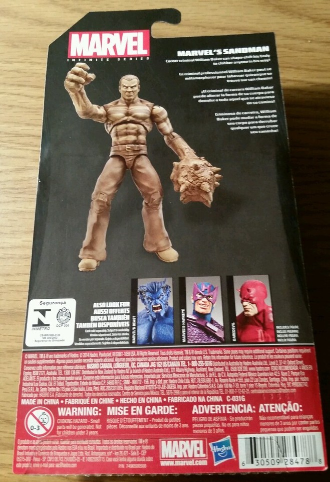 Hasbro Marvel Infinite Series Wave 5 SANDMAN TAN VARIANT Figure 3.75 ...