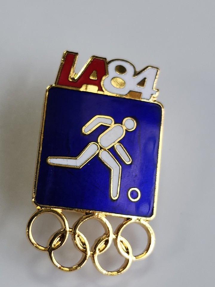 Soccer LA84 Olympic Summer Games Souvenir Lapel Pin Los Angeles 1984 5 ...
