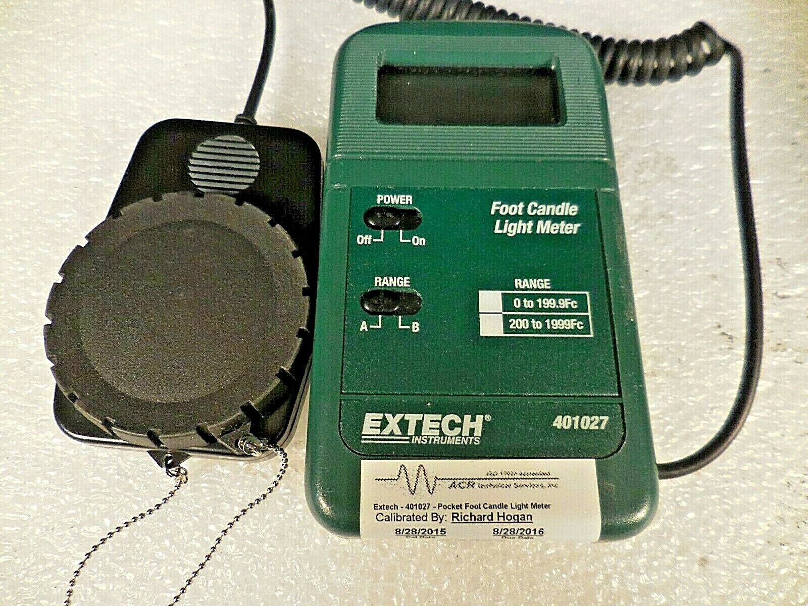 EXTECH Instruments 401027 Foot Candle Light Meter (0 - 199.0 Fc/ 200 ...
