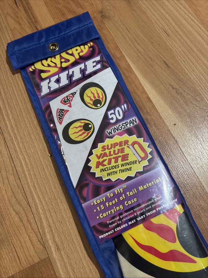 VTG Y2K Gayla Kite Sky-Spy By Aozora Sport Kite 50” Eyes White New ...