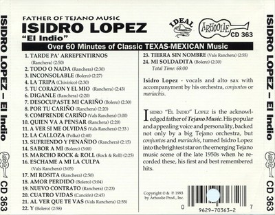 ISIDRO LOPEZ INDIO NEW CD | eBay