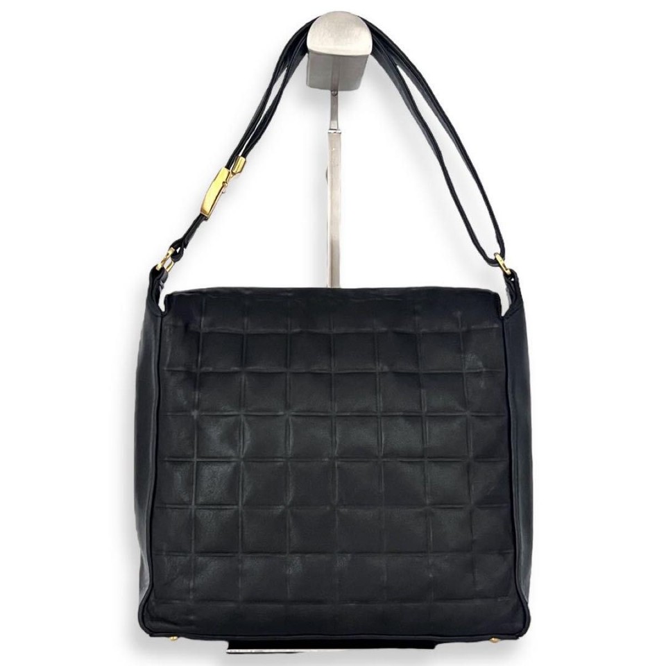 CHANEL Black Quilted Large Tote Bag Leather Trim Pre‑Owned France ...