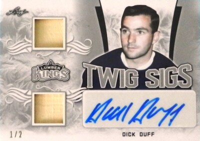 19-20 leaf lumber kings twig sigs dick duff maple leaf stick autograph ...