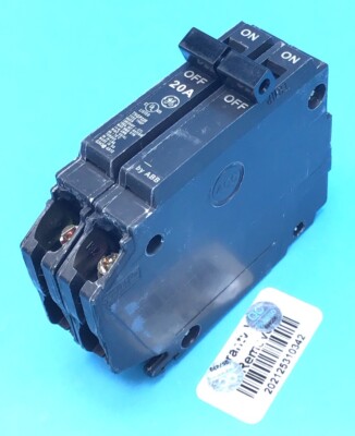 New Circuit Breaker GE THQP220 20 Amp 2 Pole 120/240V | eBay