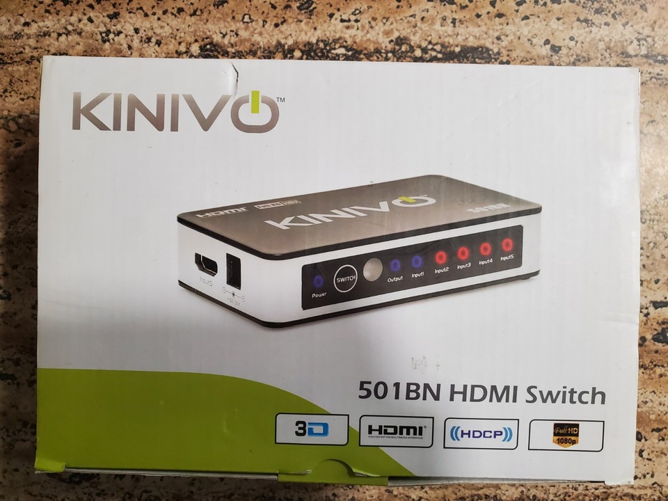 KINIVO 501BN 5 Port High Speed HDMI Switch | eBay