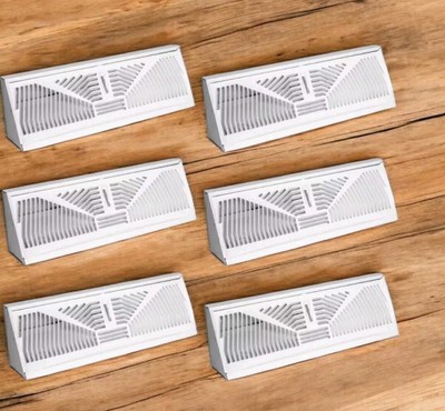 American Metal 3018W18 18" White Metal Perimeter Baseboard Diffusers ...