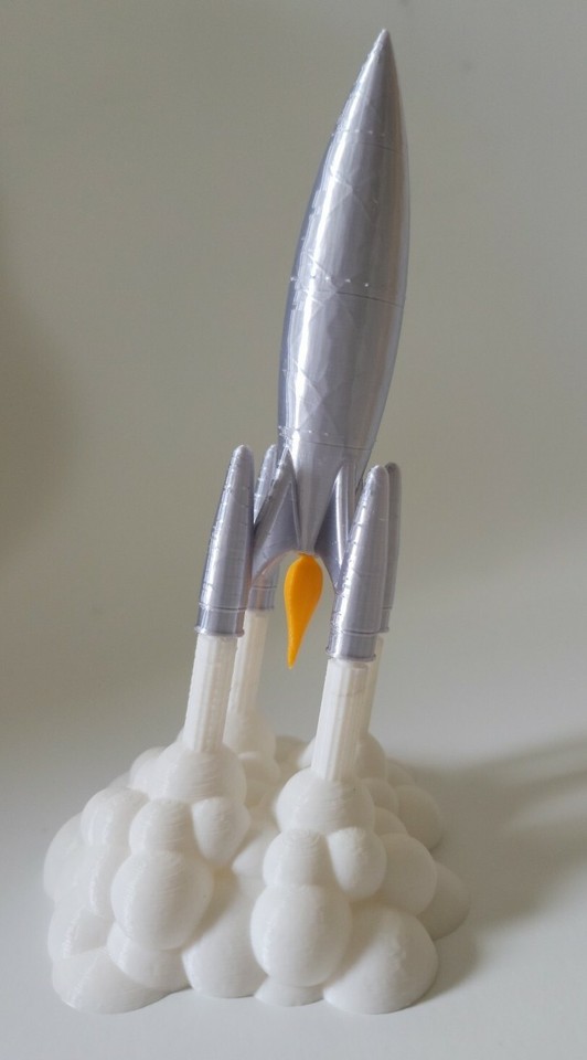 3D Printed Rocket Model, Scifi Space Rocket, Aerospace & Science Decor ...