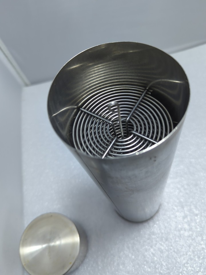 Nikor stainless steel developing tank w/solid cap, 12.5" with (7) 35mm ...