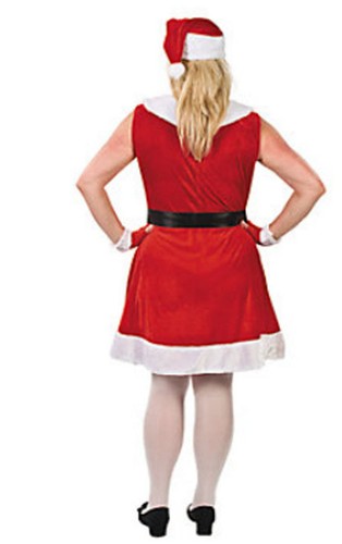 Santa Helper Mrs Claus Dress Costume Adult Plus 16-20 Womens Holiday ...