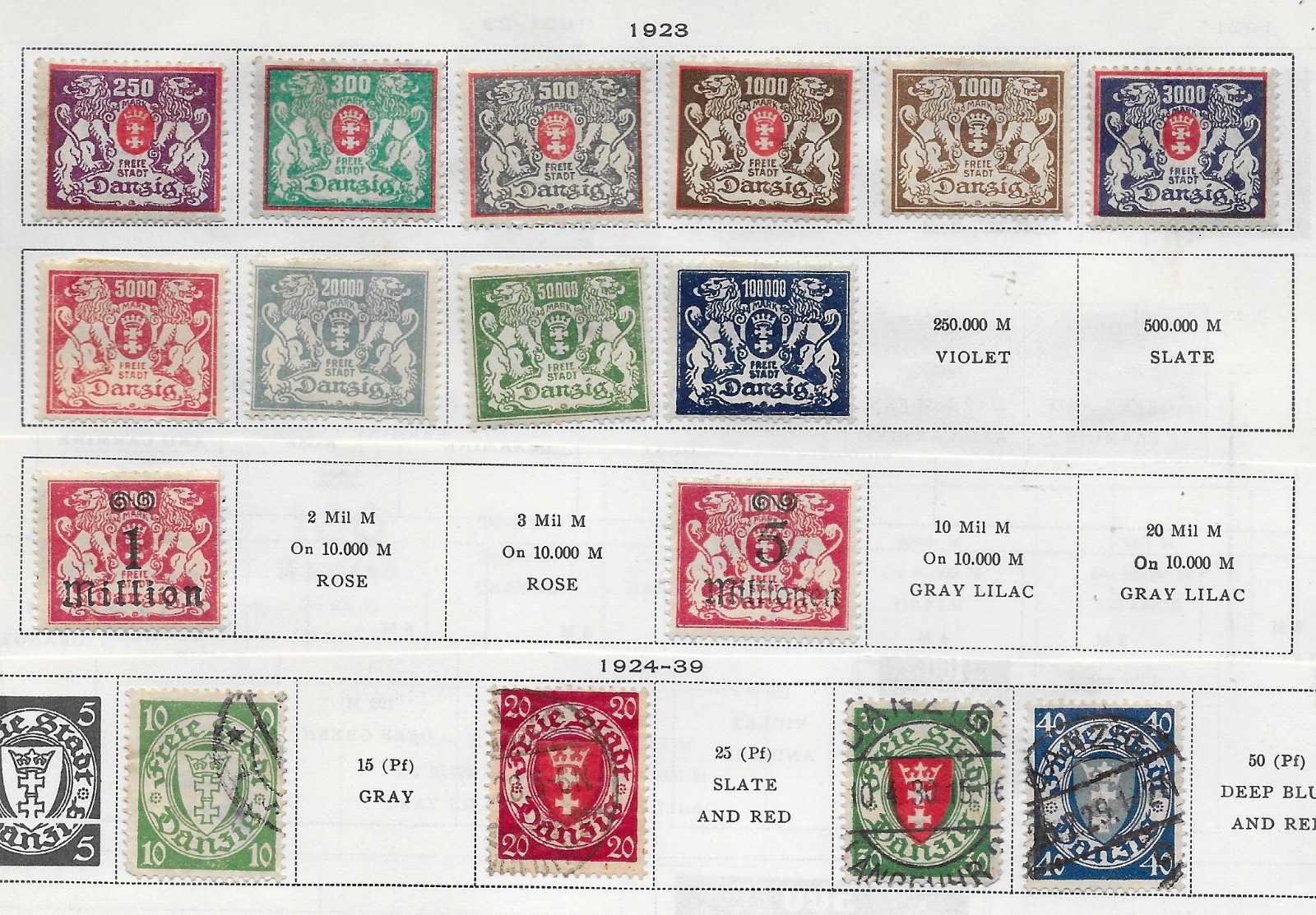 16 Danzig Stamps from Quality Old Antique Album 1923-1939 | eBay