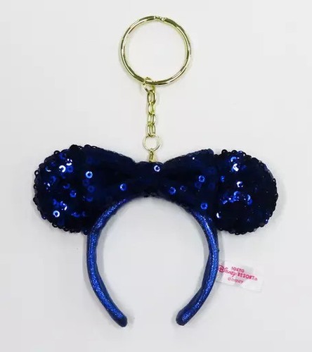 Keychain Minnie Mouse (Blue) Sequin Headband (Keychain) "Disney" Tokyo ...