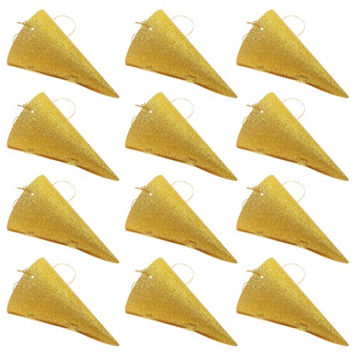 12PCS Glitter Cone Party Hats Triangle Birthday Hats for Kids and ...
