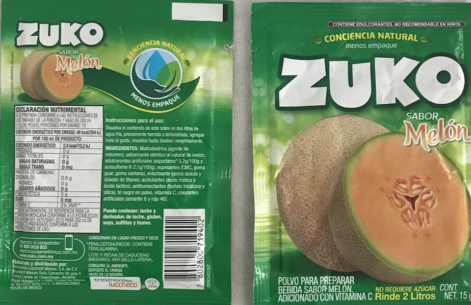 12-Pk ZUKO Melon / Melon ZUKO Powder Drink Flavor 15g/.4oz | eBay