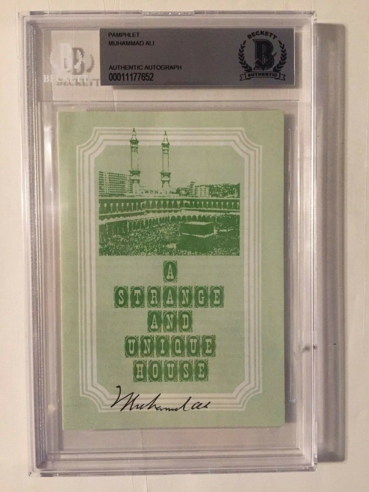 Muhammad Ali-DECEASED- Signed Rare Pamphlet - Encapsulated Pamphlet ...
