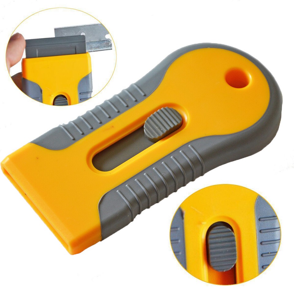 2Pcs Auto Window Glass Paint Tint Glue Sticker Label Clean Handle Razor ...