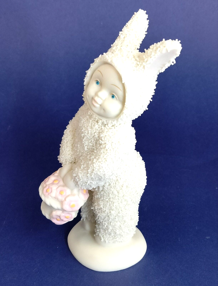 Vintage Department Dept 56 Snowbabies Bunny A Basket of Cheer Retired ...