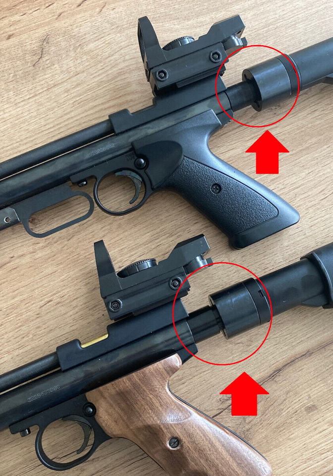 Aluminum Stock Adapter for Crosman 2240 2250 2300 Tube Install + Power ...