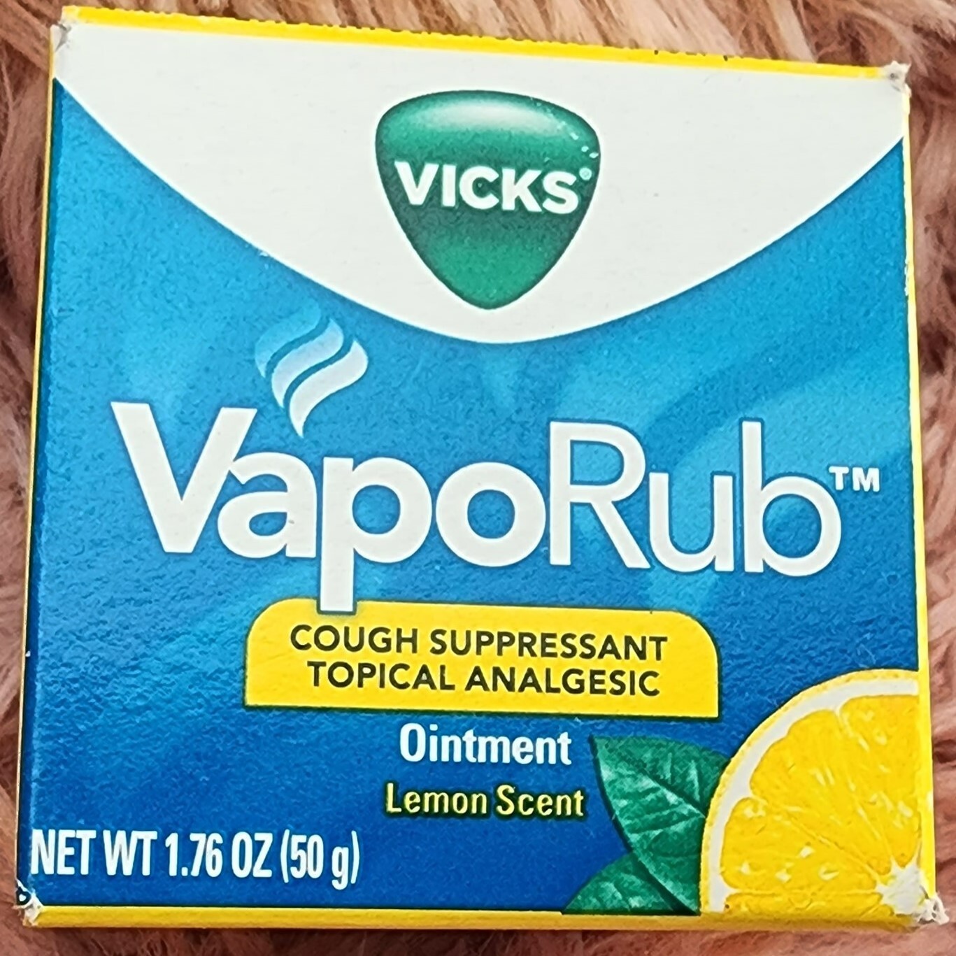 Vicks VAPORUB Cough Suppressant Ointment Lemon Scent 1.76 Oz for sale ...