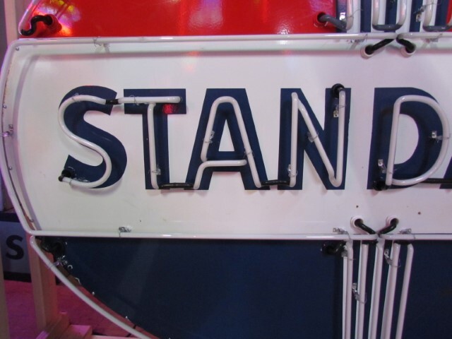 Original Porcelain Standard Oil Sign with Animated Neon 7 FT W x 74 IN ...