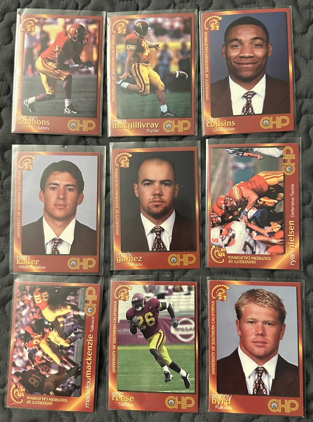 2001 USC Trojans Football CHP Police set see list for available players ...