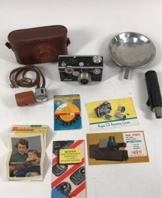 VTG Argus C-3 "The Brick" 35mm Rangefinder Camera With Leather Case ...