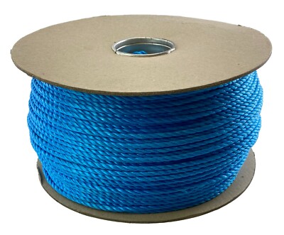 6mm Blue Polypropylene Rope x 100 Metre Reel, Cheap Nylon Poly Reels ...
