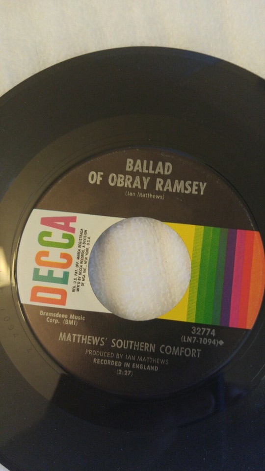 Matthews Southern Comfort"Ballad Of Obray Ramsey/Woodstock"/45/ | eBay