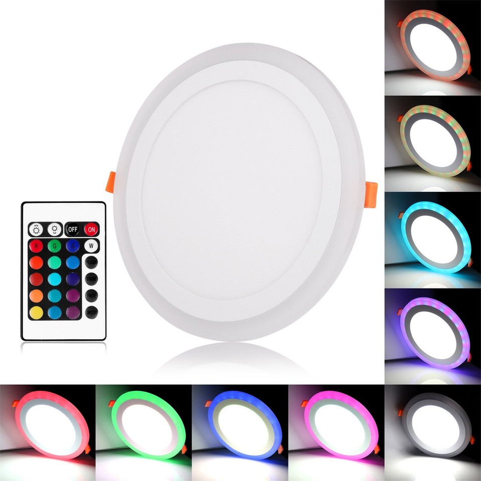 Dual Color Round LED Recessed Ceiling Downlight Panel Spotlight Home ...