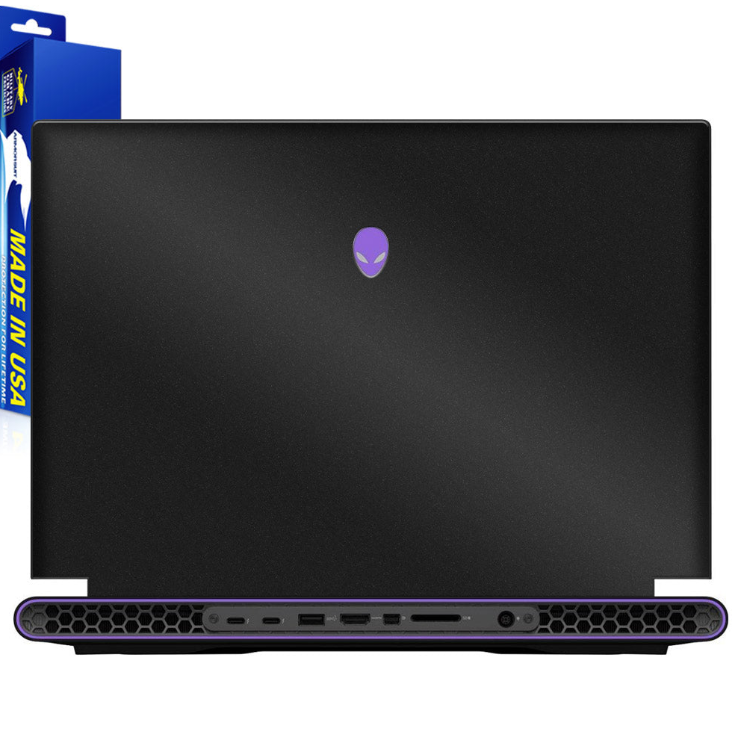 Armorsuit MilitaryShield Matte Black Metallic Skin Wrap Film Alienware ...
