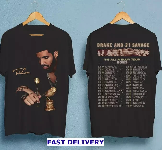 Tour 2023 Drake All Blur It's Merch Iaab T-Shirt Savage 21 Its Album ...