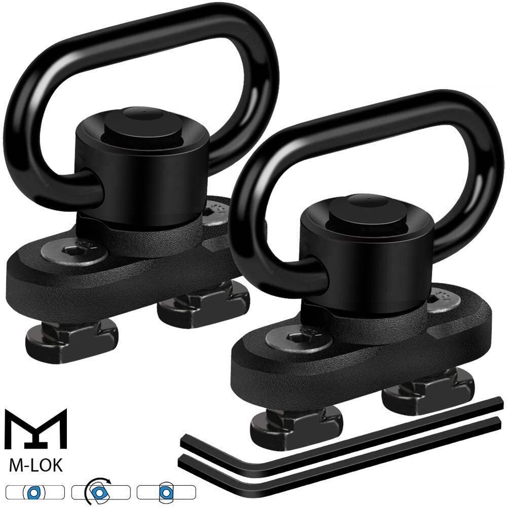 2 Pack M-LOK QD Sling Mount Sturdy Quick Detach& Rotatable Locking ...