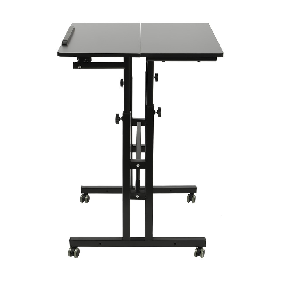 Rolling Desk with Wheels Home Office Laptop Cart Computer Desk for ...