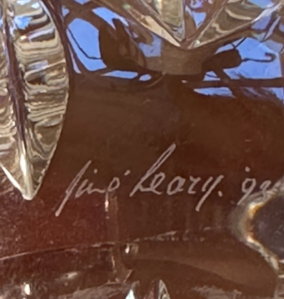 RARE Limited 1 of 7 Master Cutter Jim O'Leary Signed WATERFORD CRYSTAL ...