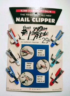 Vintage 1964 Gem Nail Clipper Store Counter Display | eBay