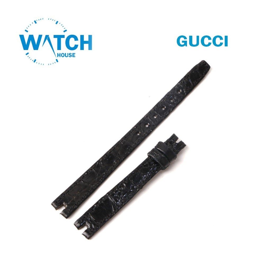 4 PCS GUCCI (2000L) Black Original Leather Band Strap 10mm, Gucci ...
