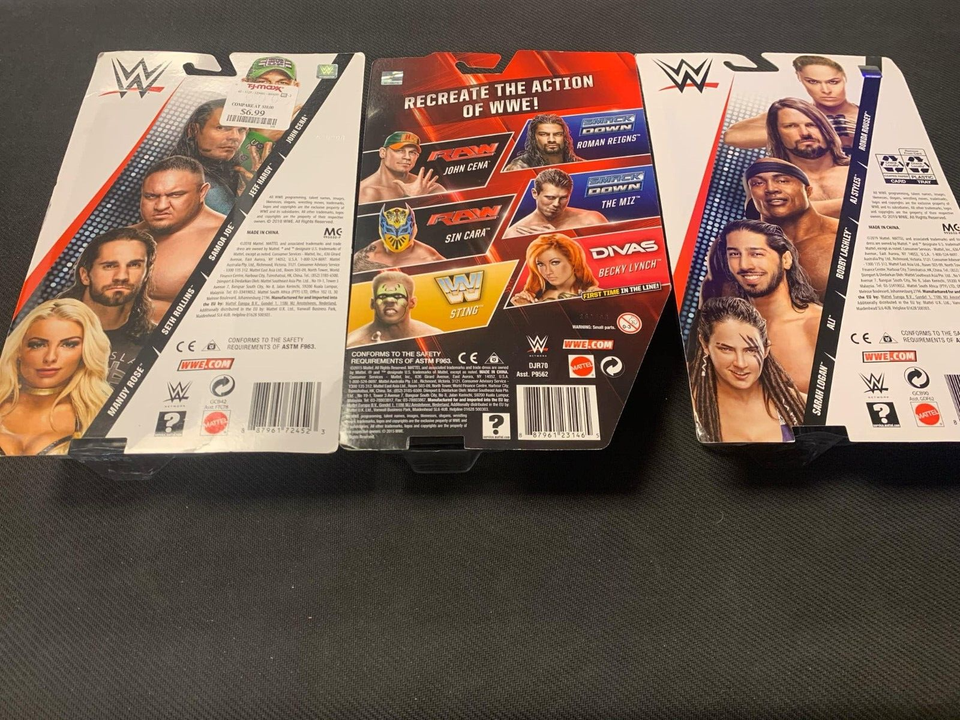 WWE WRESTLTING DIVAS LOT OF 3 HASBRO FIGURES SARAH LOGAN MANDY ROSE ...