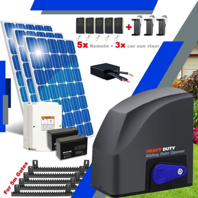 RITROX FARM Sliding Gate Motor/Opener Full Solar Powered For 5m Gates ...