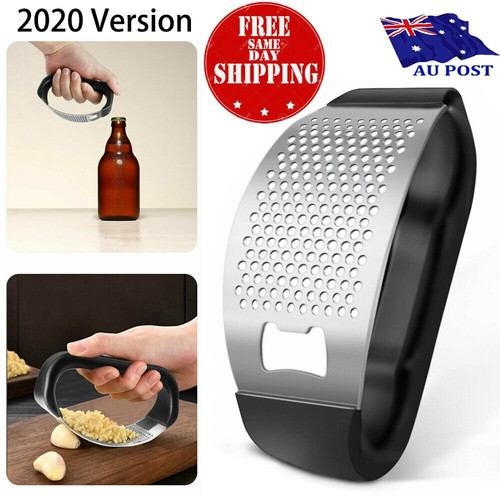 2 in 1 Stainless Steel Garlic Press Crusher Chopper Bottle Opener ...