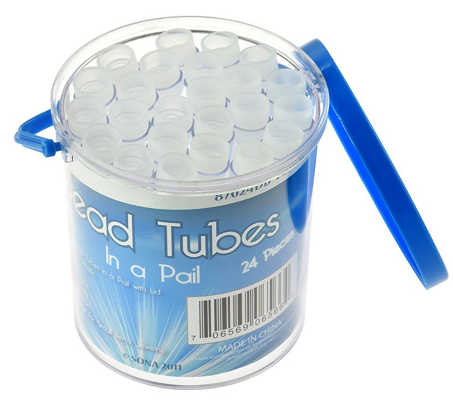 24 Pcs Plastic Containers with Topper Lids - Crafting Beading Storage ...