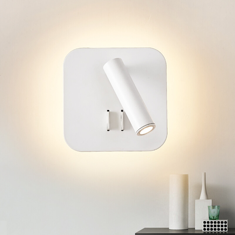 LED Wall Light Fixture Square Reading Bedside Lamp Picture Spotlight ...