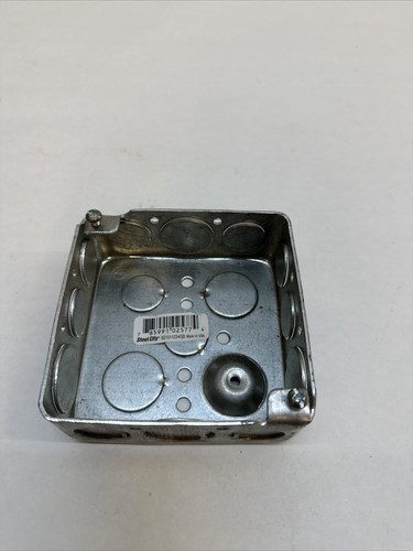Steel Galvanized Steel 4" Square Metallic Electric Outlet Box Free ...
