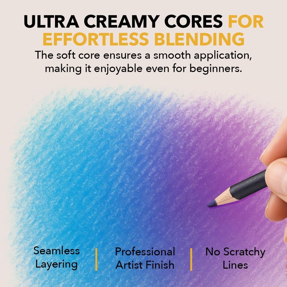 Colored Pencils Set | 120 Premium Soft Core Coloring Pencils for Adults ...