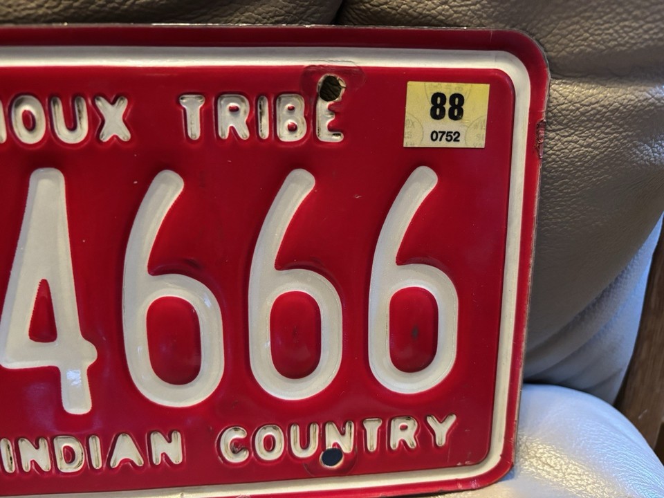1988 Oglala Sioux Tribe Pine Ridge Indian Country License Plate | eBay
