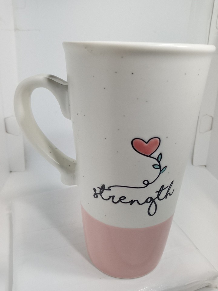 STRENGTH MUG. STRENGTH COFFEE MUG. STRENGTH FLORAL DECO MUG. B375 | eBay