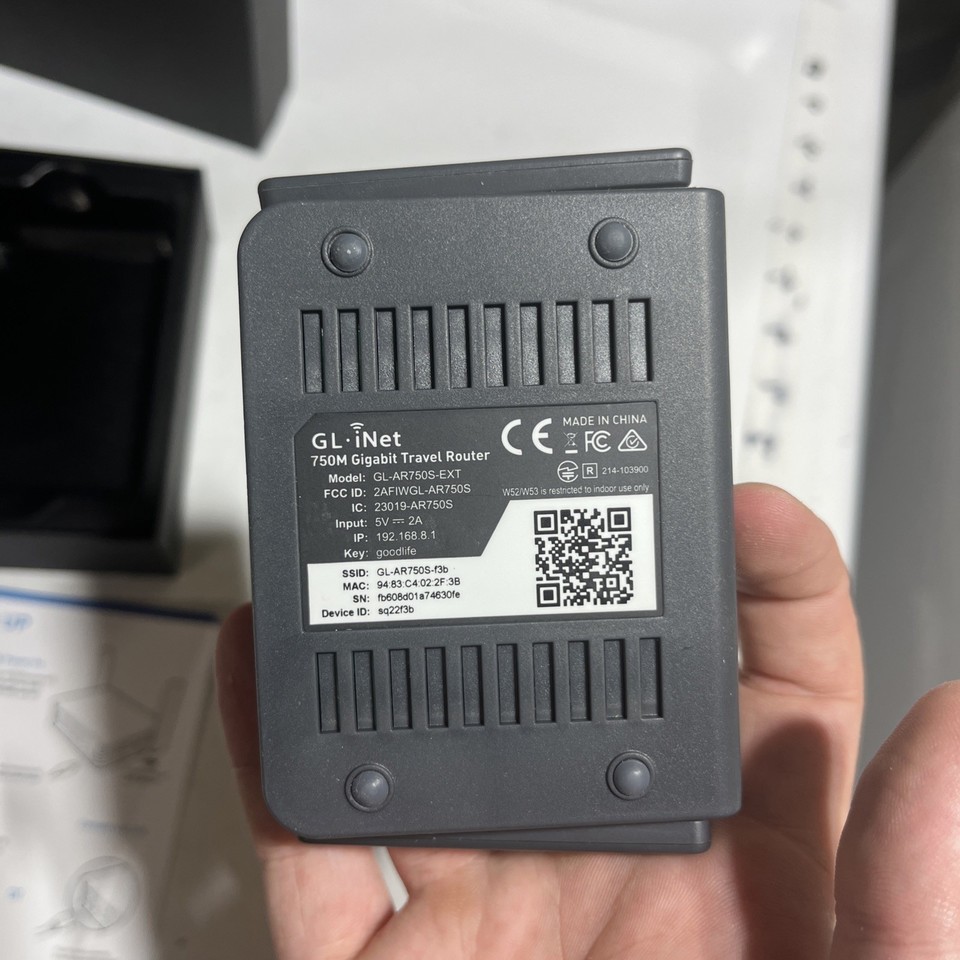 GL. INet Travel Wireless Router SLATE MD#GL-AR750S-EXT NOB OPWN BOX | eBay