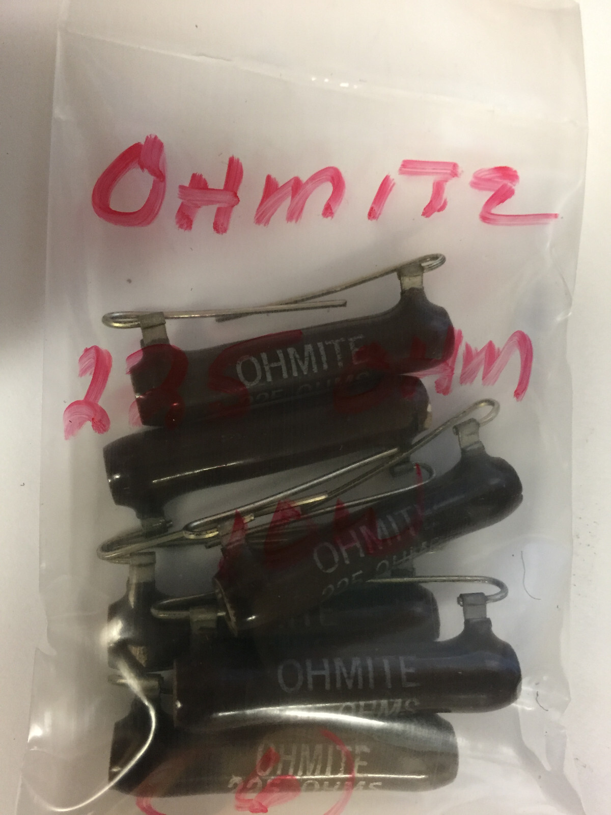 OHMITE 225 OHM 10 WATT RESISTORS 6 PCS | eBay