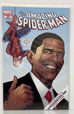 Barack Obama AMAZING SPIDER-MAN #583 Variant INAUGURATION 1st Print ...
