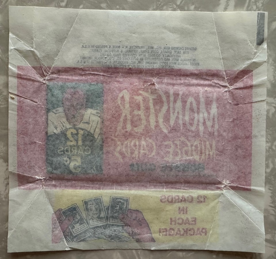 1963 Topps Monster Midgee Cards - Wrapper, Nice Shape | eBay