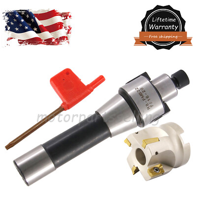 Carbide Insert Face End Mill Shell Cutter APMT1604 R8 FMB22 Arbor 400R ...