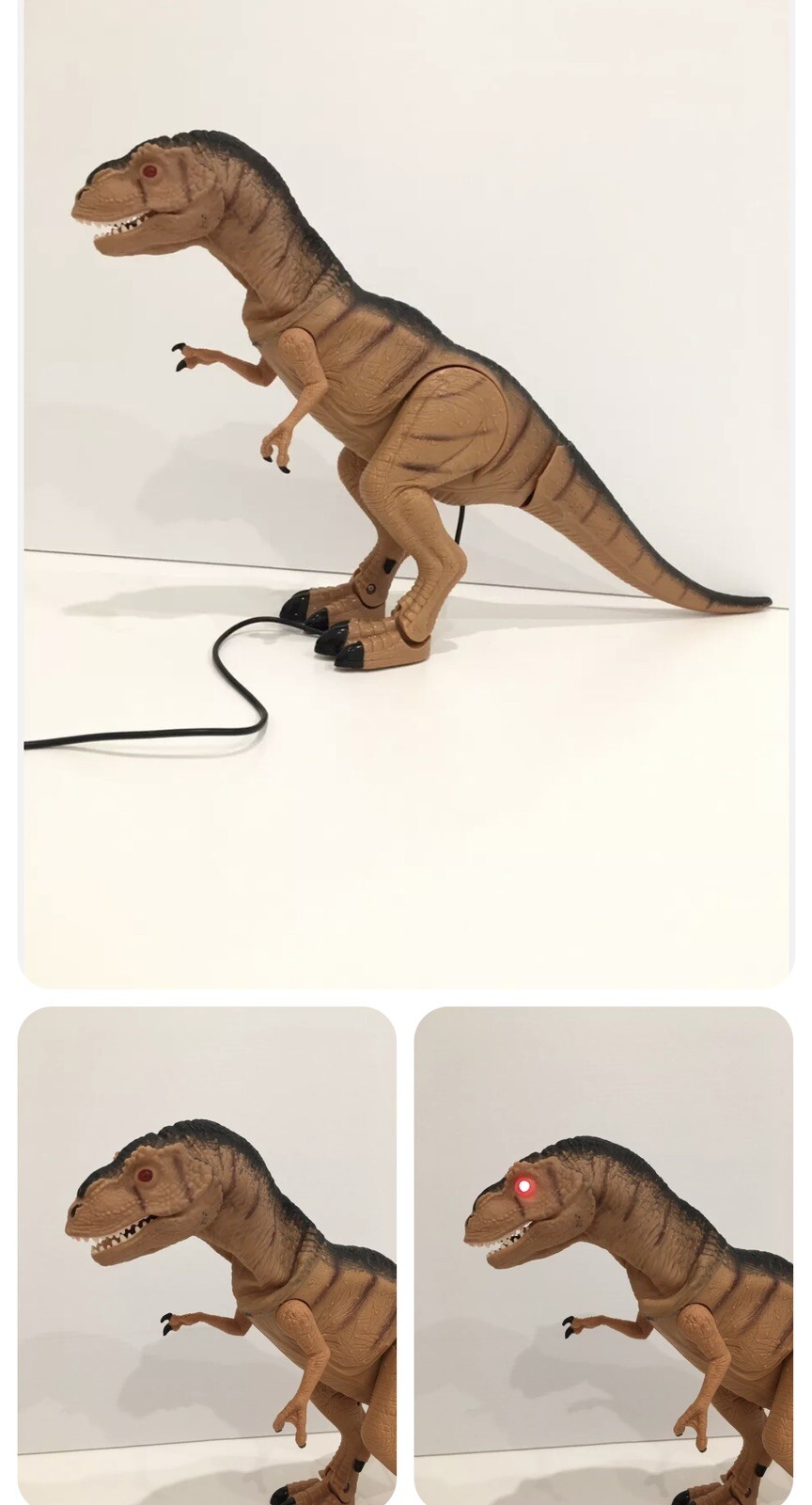 DRAGON - I TOYS MEGASAURUS T - REX DINOSAUR ROARS EYES LIGHT UP 60cm (d ...